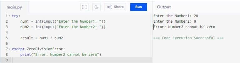 Exception Handling In Python Class 12 Notes Cbse Skill Education