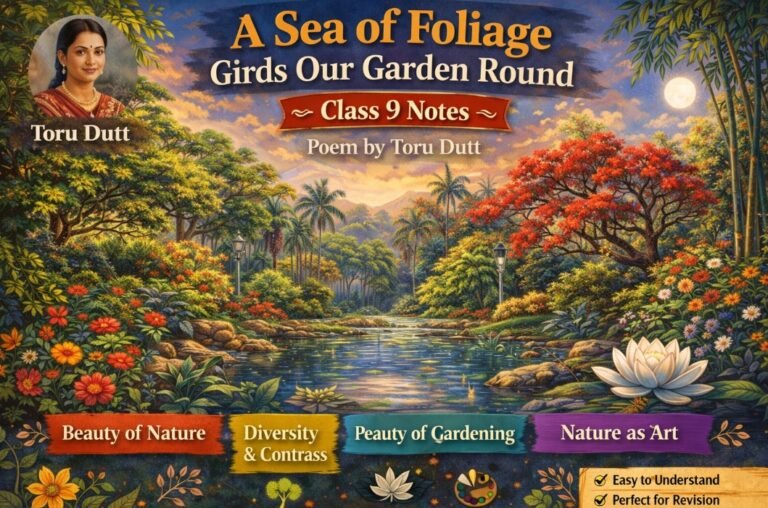 A Sea Of Foliage Girds Our Garden Round Class 9 Revision Notes | CBSE ...